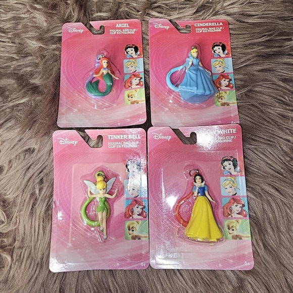 Disney | Toys | Disney Princess Key Chains Or Bag Clips Set | Poshmark